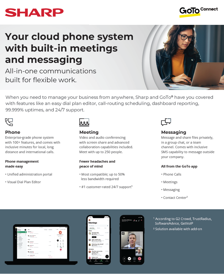 Sharp + GoTo Connect Bring You Unified Communications - Guides | Sharp for business