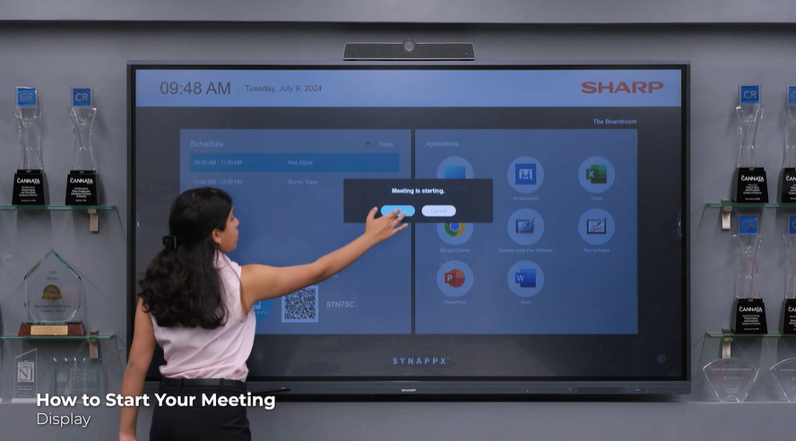 Synappx Go - How to Start Your Meeting - Videos | Sharp for business