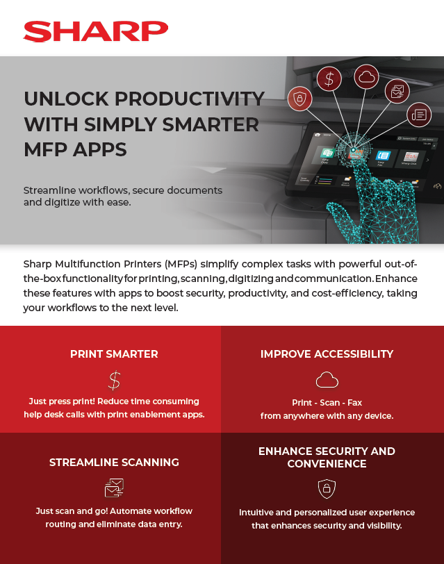 Unlock Productivity with Simply Smarter MFP Apps - Guides | Sharp for business