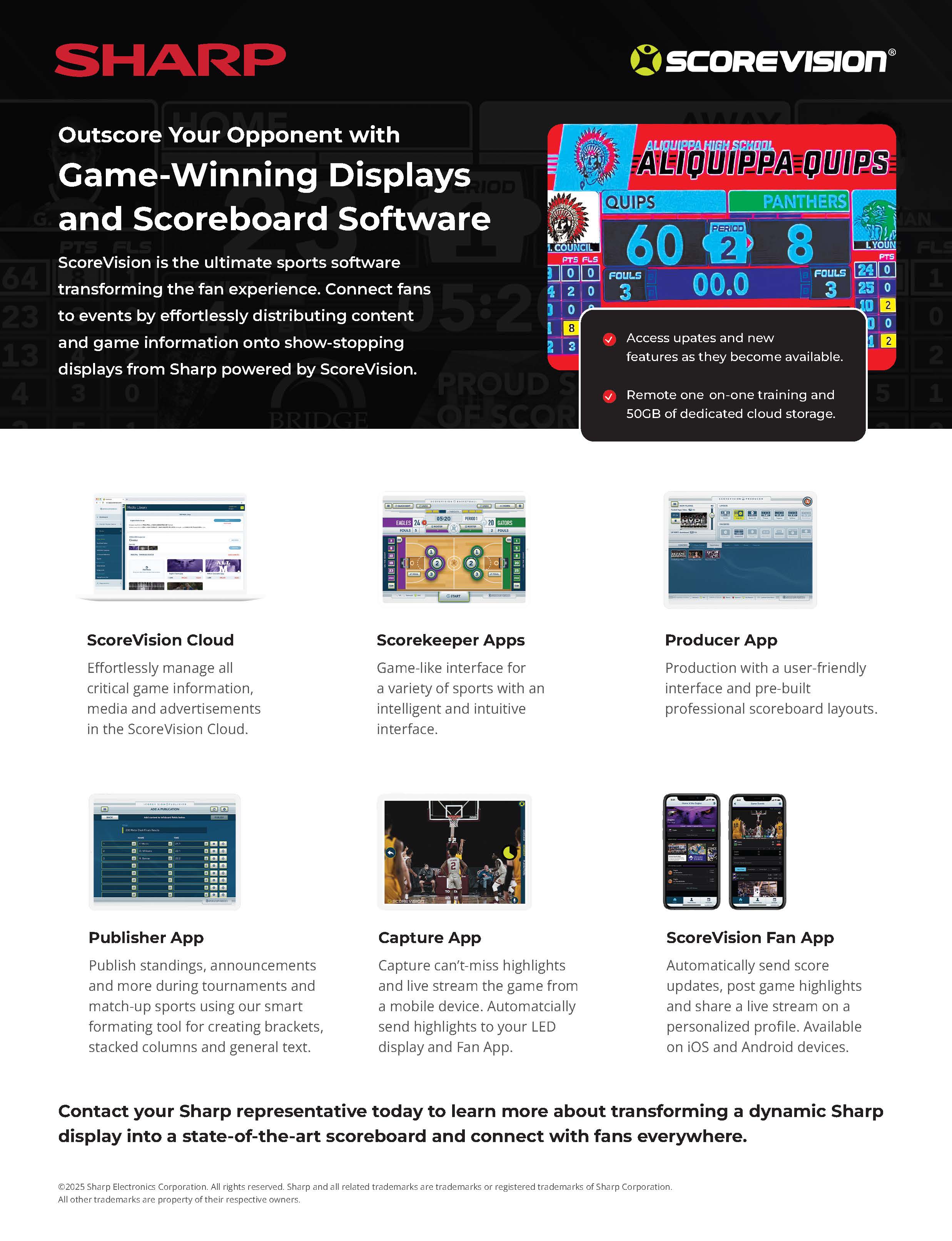 Game-Winning Displays and Scoreboard Software - Guides | Sharp for business