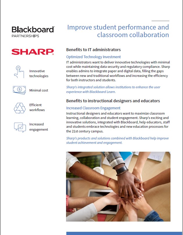 Improve Student Performance and Classroom Collaboration with Sharp and ...