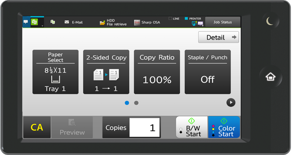 Sharp for business | Multifunction Printers (MFP) | User Interface
