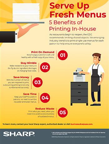 Serve Up Fresh Menus: 5 Benefits of Printing In-House
